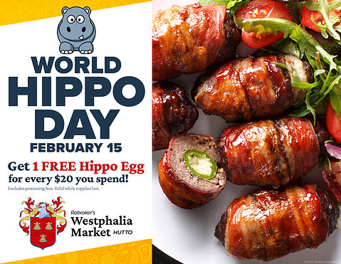 Come Celebrate World Hippo Day 2023 on February 15th! - Westphalia Market